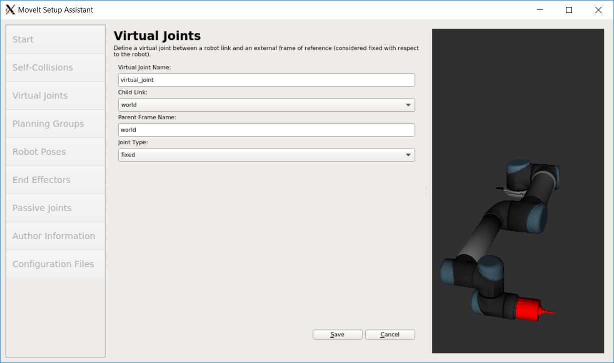 compas_fab - 3.8. Creating a MoveIt! package from the custom created URDF